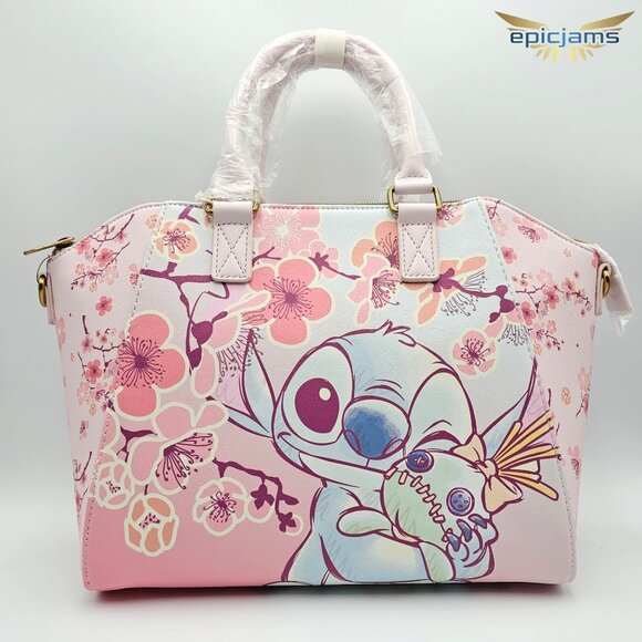 Loungefly | Bags | Loungefly Disney Stitch Cherry Blossoms Satchel Bag ...